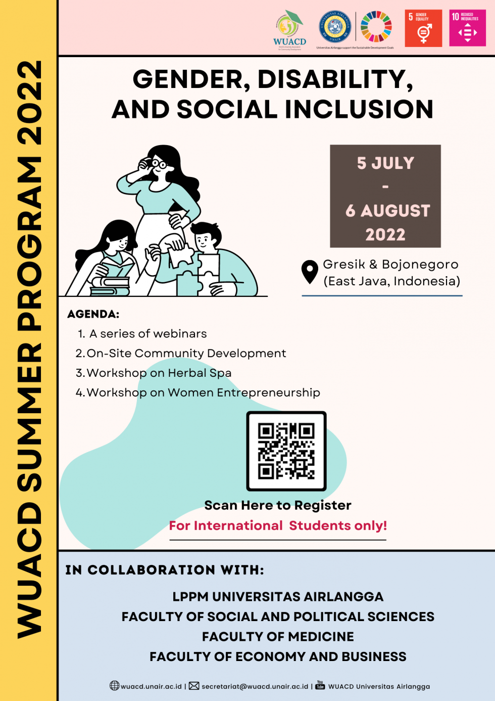 WUACD Summer Program 2022 Gender Equality, Disability, and Social ...